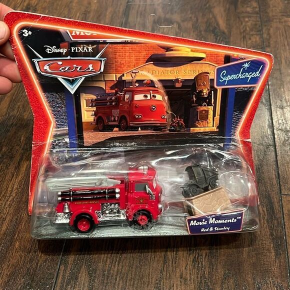Disney | Toys | Disney Pixar Cars Red Fire Truck Stanley Movie Moments2 ...